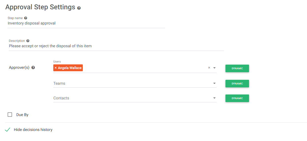 Approval step settings – EcoDocs Help Center